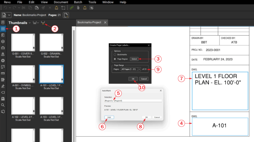 Creating Bookmarks and Page Labels - BBToolsets